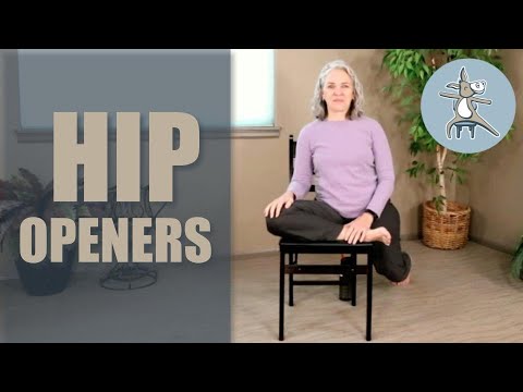 Chair Yoga - Hip Openers - 50 Minutes More Seated, Some Standing - YouTube