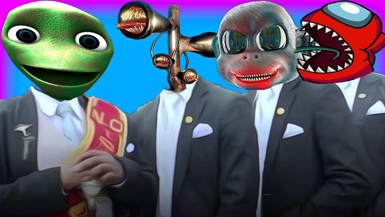 Alien Dance & Siren Head & Cartoon Monkey & Among Us - Coffin Dance ...