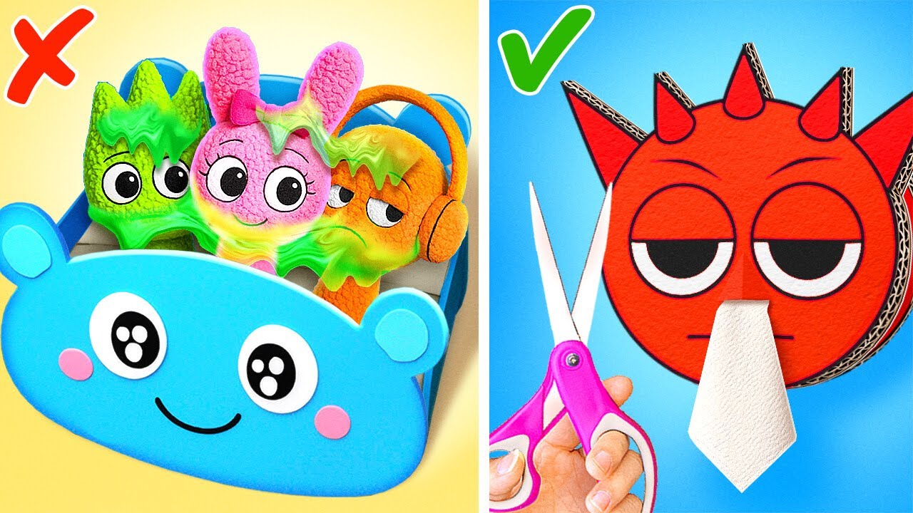 Plushy parenting fails with Sprunki! 🤧🧸 Cardboard chaos and DIY gone ...