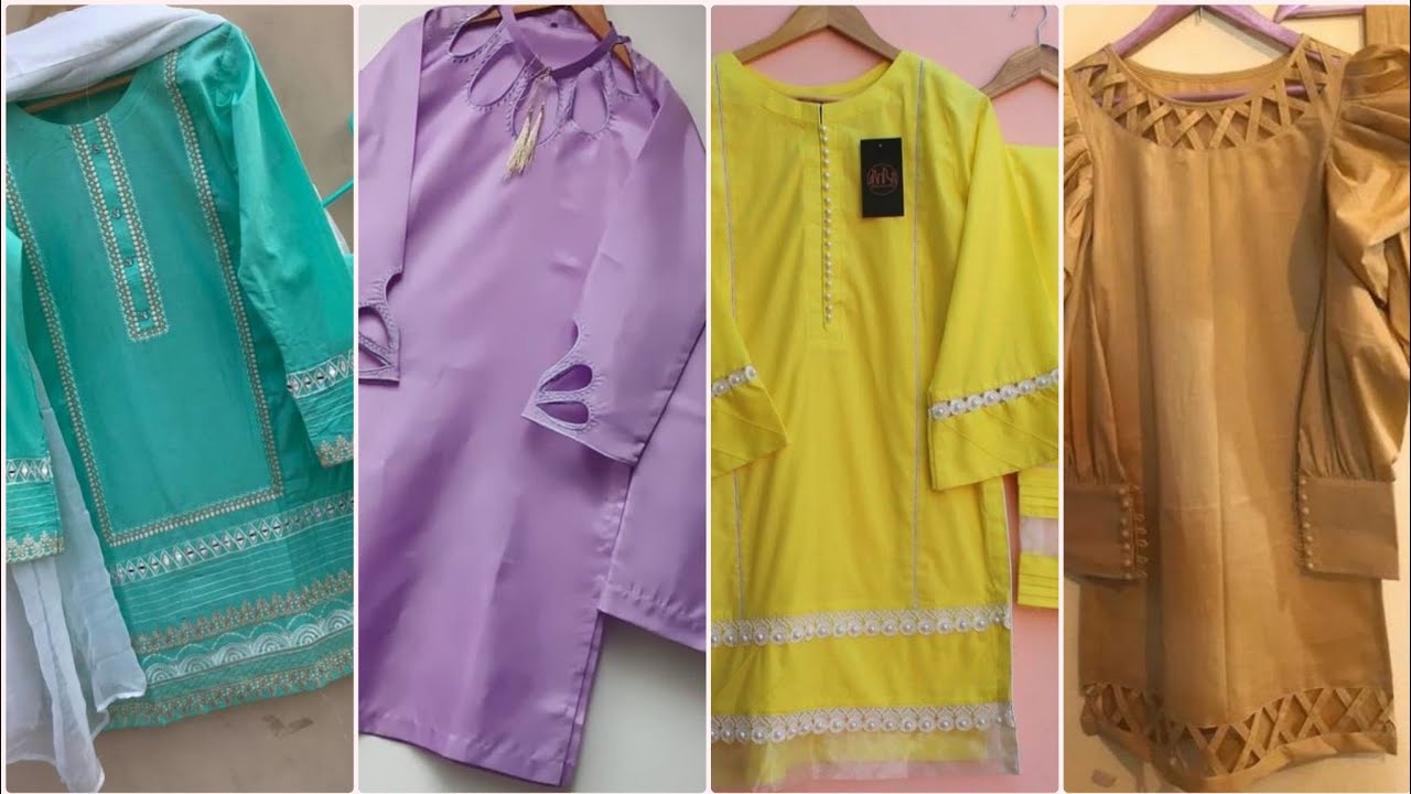 plain dress designs for ladies|| plain dress stitching ideas ...