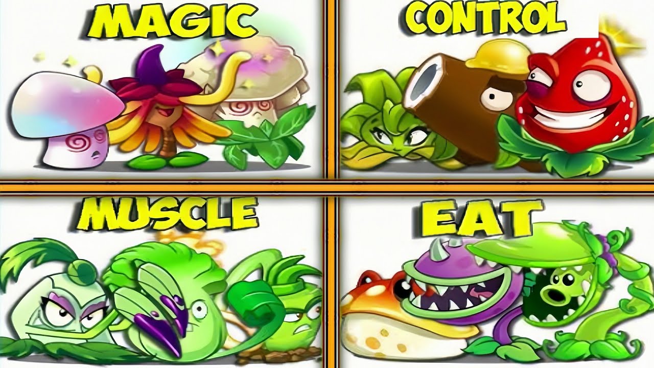 4 Best Team Plant Magic v Control v Muscle v Eat | Plants Battle Who ...