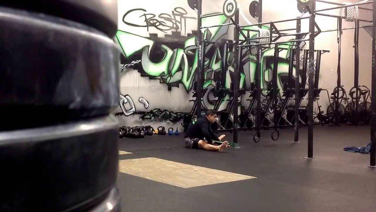 Banded Straddle Pancake Stretch - YouTube