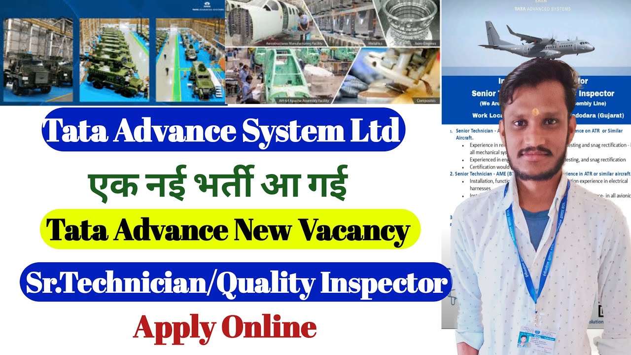 Tata Advance System नई भर्ती | Sr. Technician/Quality Inspector | Tata ...