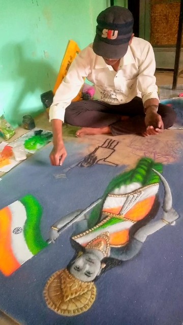 Rangoli Se Bharat Mata || Republic Day Spacial #shorts - YouTube