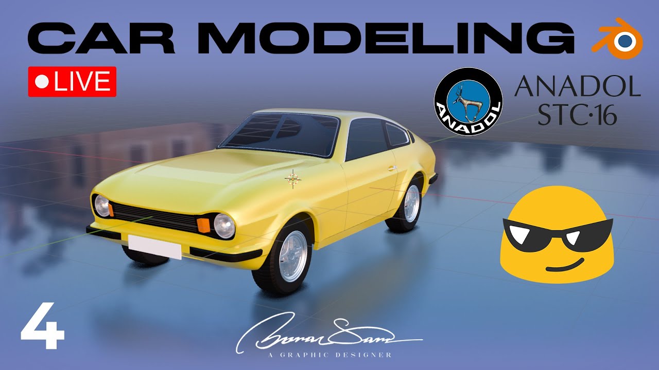 Anadol STC-16 - Part 4 - Blender Car Modeling Tutorial #anadol #stc16 # ...