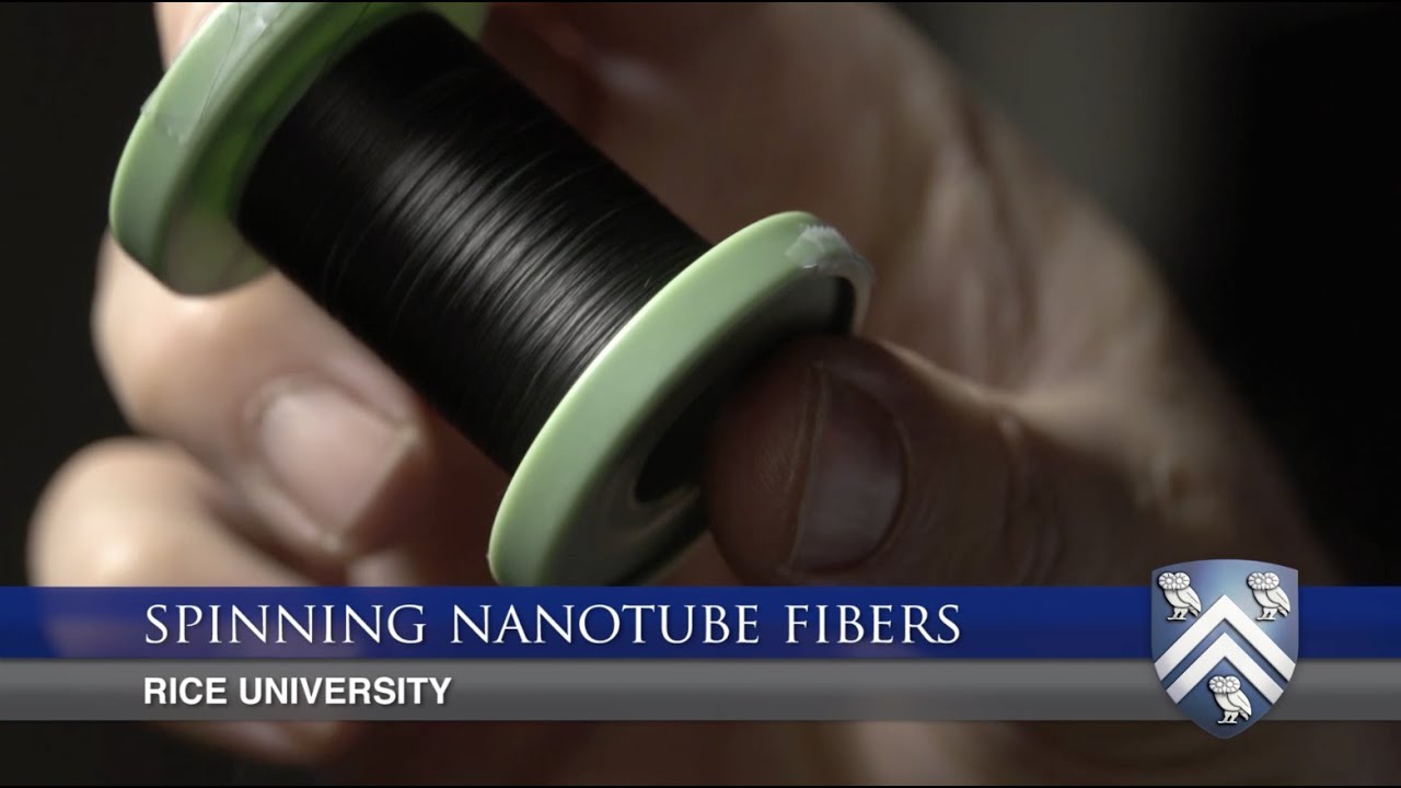 Spinning nanotube fibers at Rice University - YouTube