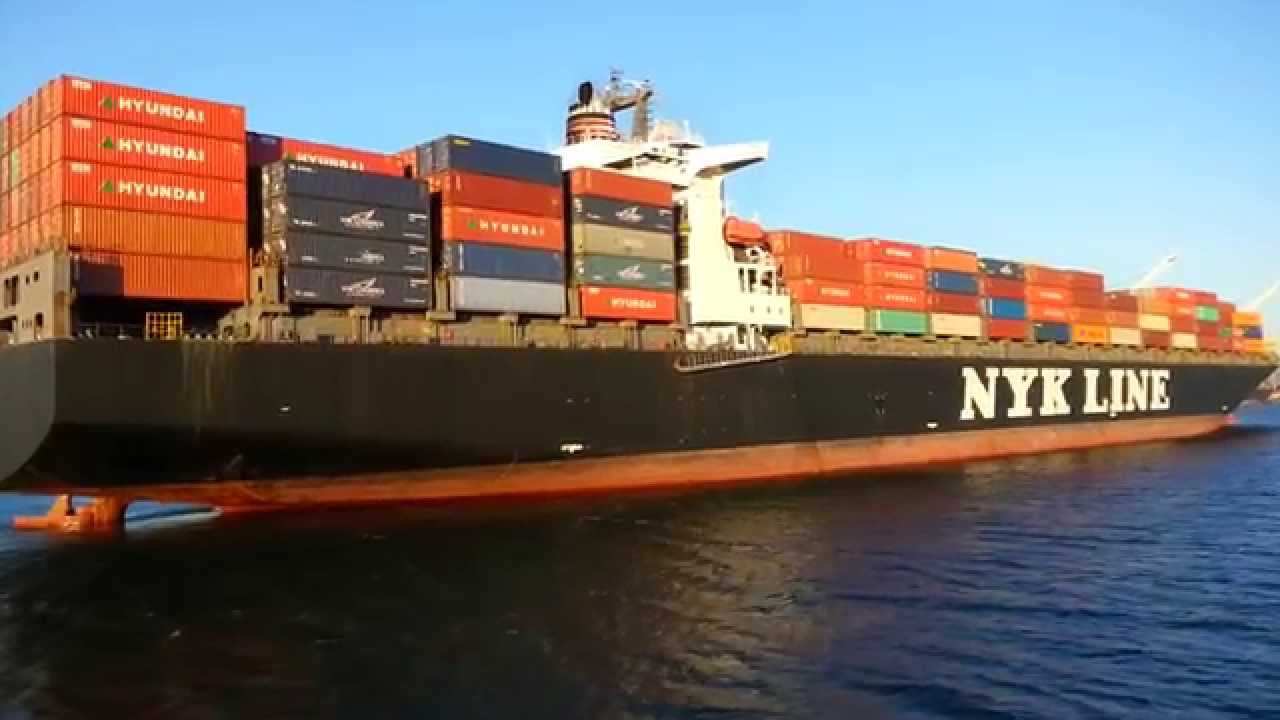 Ferry Ride View. Container Ships, Port of Oakland. NYK Line Athena ...