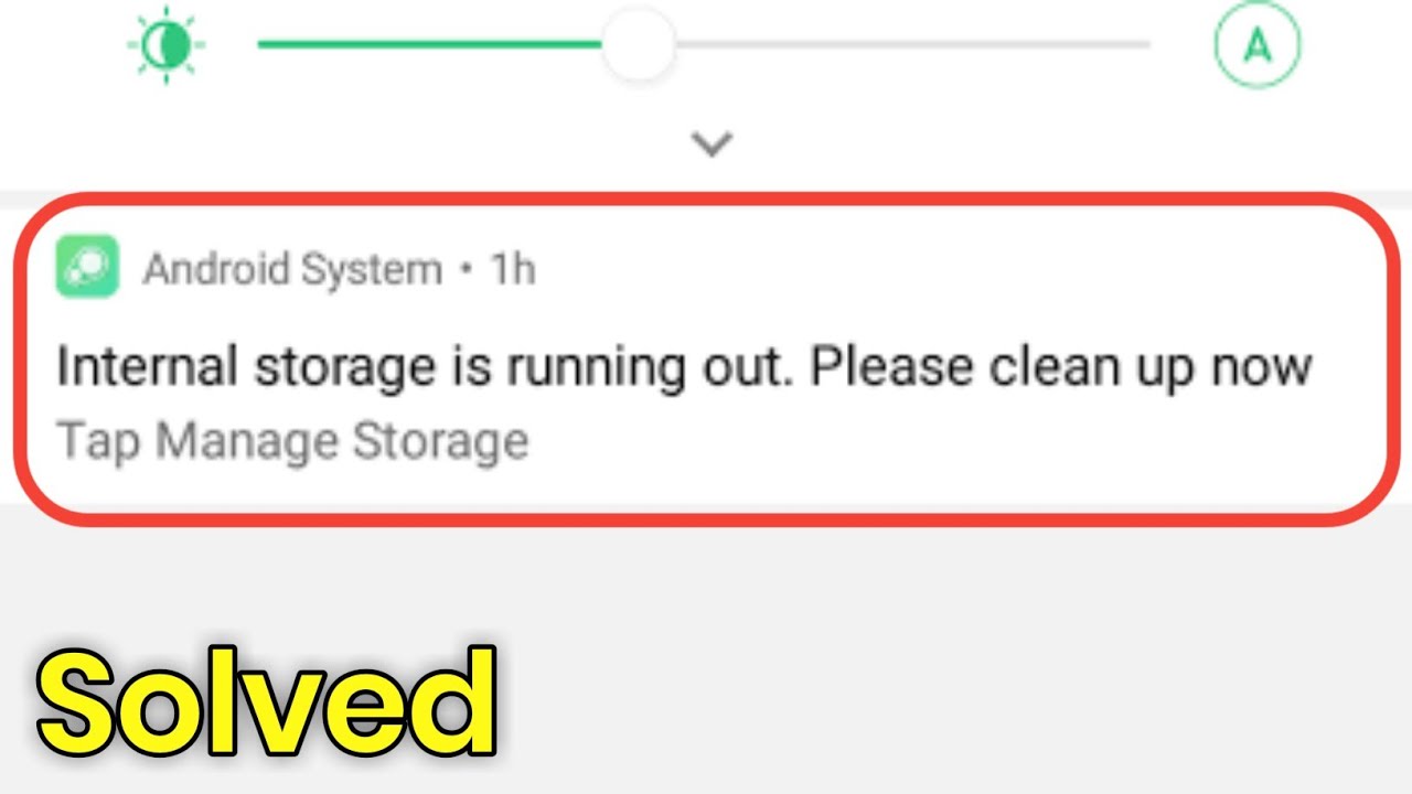 Internal Storage is running out Please Clean Up Now - YouTube