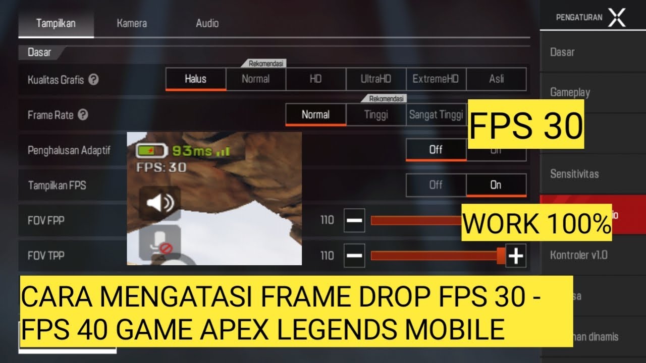 Cara Mengatasi Frame Drop FPS 30 - FPS 40 No Lag Game Apex Legends ...