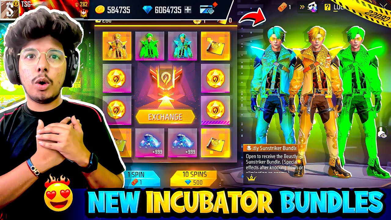 Free Fire I Got New Incubator Bundles ️😍 And New Legendary Bundle In 9999 Diamonds -Garena ...