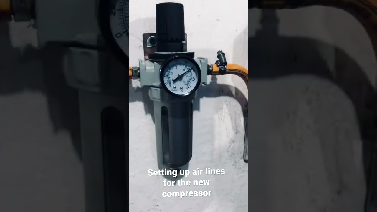 Setting up Air line for the new compressor - YouTube