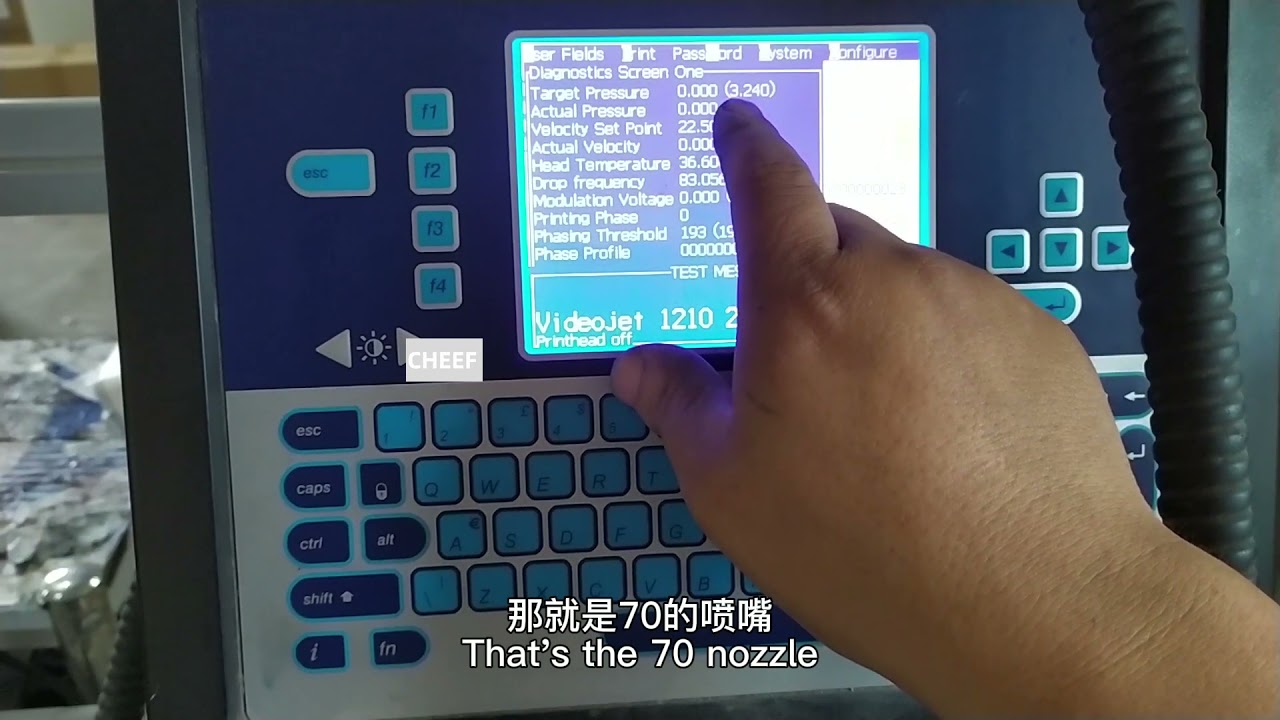 How to distinguish between the 60 or 70 nozzle for the Videojet 1000 ...