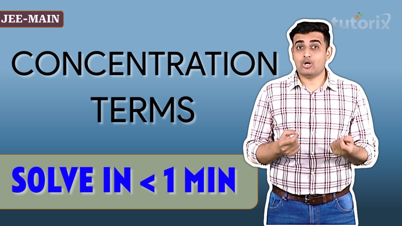 Solve concentration questions in record time | JEE Main Chemistry - YouTube