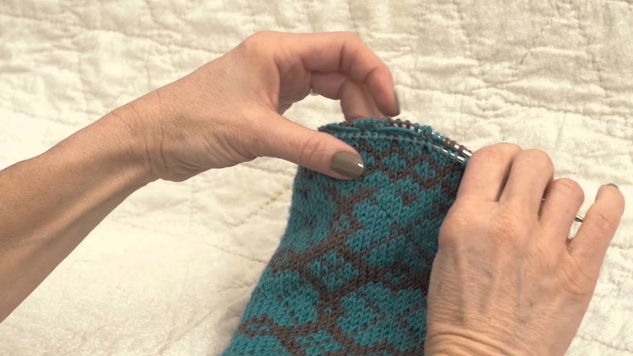 Kitchener in the Round - Garter Stitch - YouTube