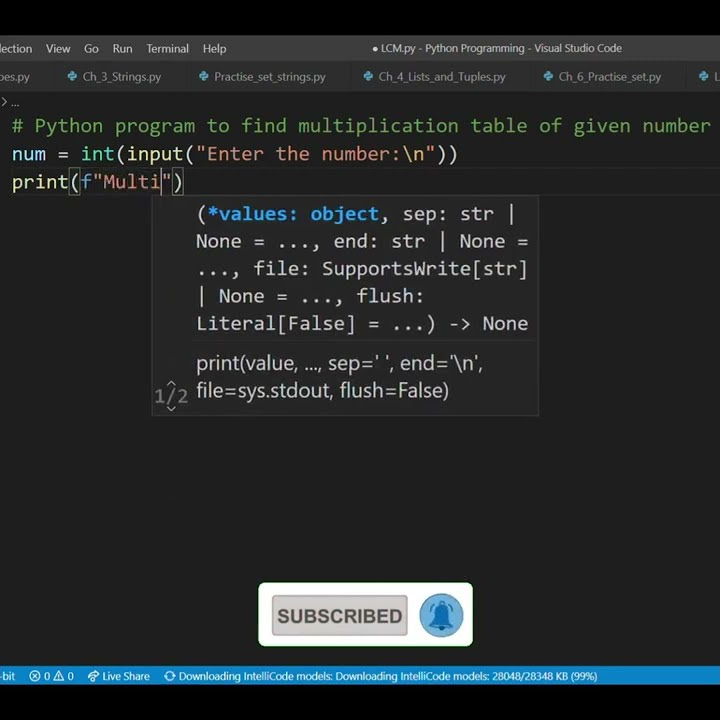 python-program-to-print-multiplication-table-of-given-number-in-reverse