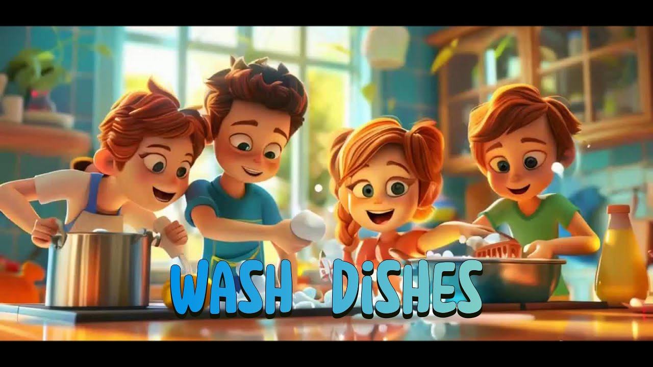 🎶 Wash Dishes - Fun Kids Song 🎶 - YouTube