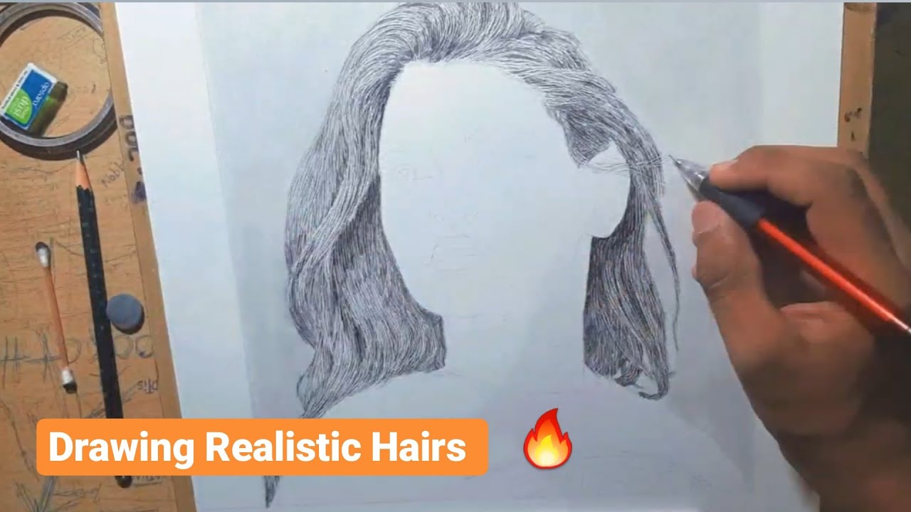 Drawing Realistic Hairs ll Timelapse Video ll AlwaysAkash art ll - YouTube