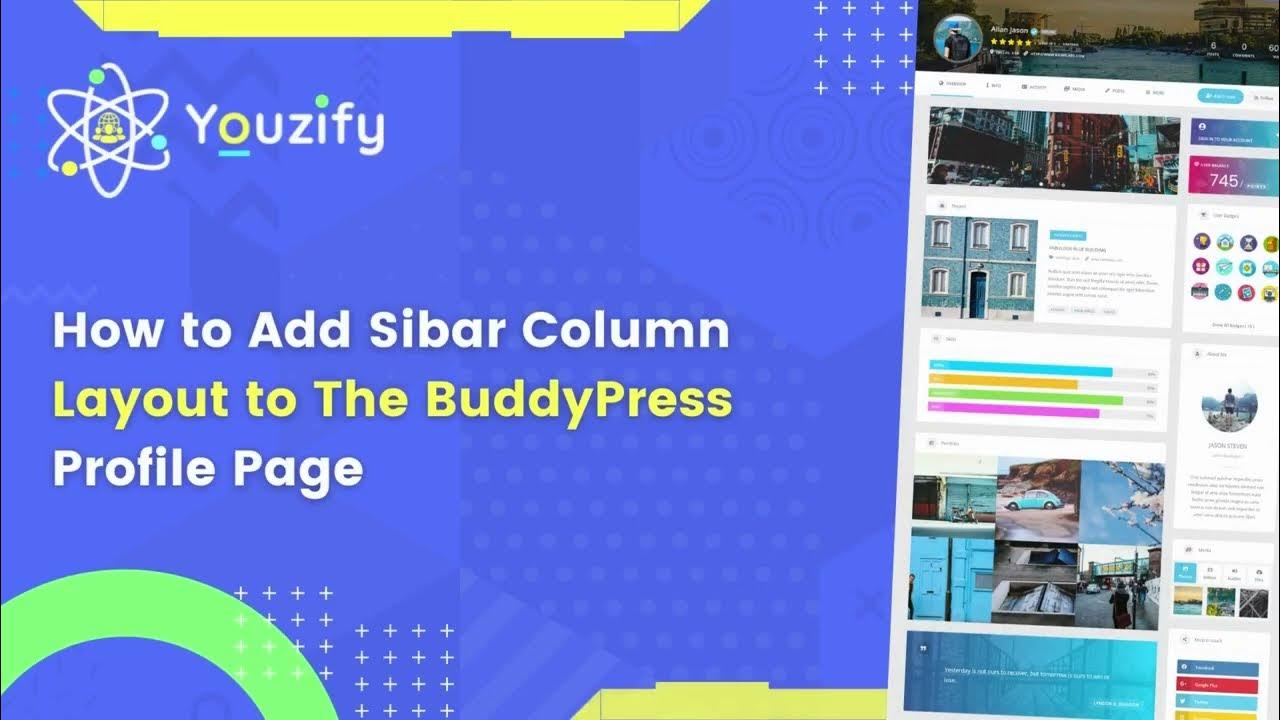 How to Add Sidebar Column to the BuddyPress Profile Page - YouTube