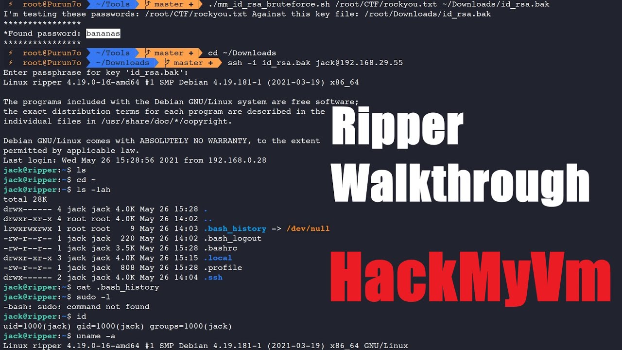 Ripper Walkthrough | HackMyVm | CTF - YouTube