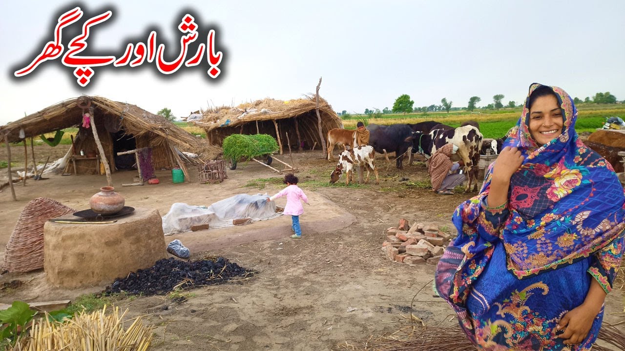 Beautiful Village Life Of Punjab Pakistan I Pure Village Rainy Day ...