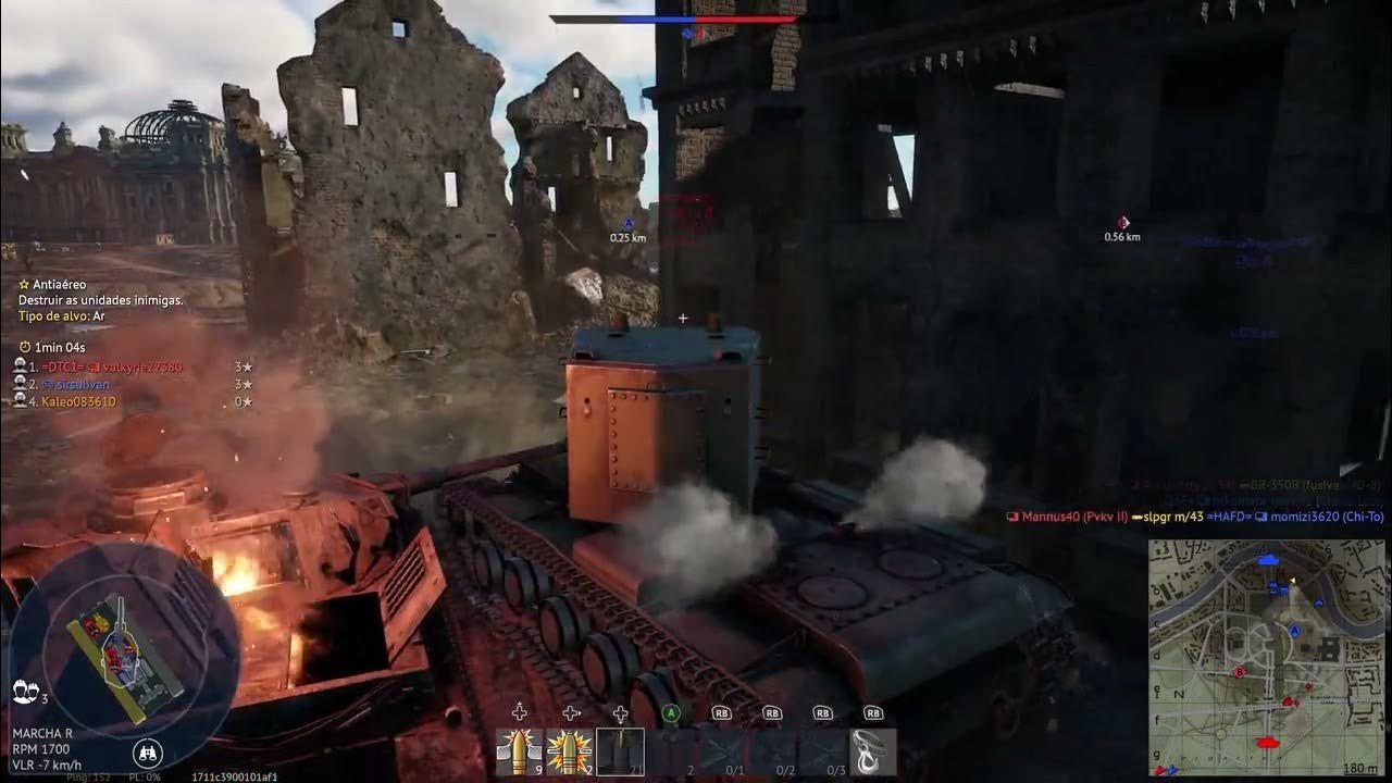 War thunder - KV2 double kill with 1 shot - YouTube