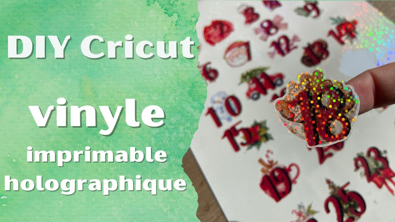 Je test Le Vinyle imprimable holographique de Cricut - YouTube