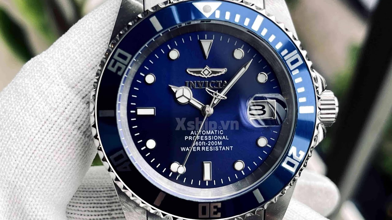 Xship.vn: Invicta Pro Diver Automatic Blue Dial Stainless Steel Men ...