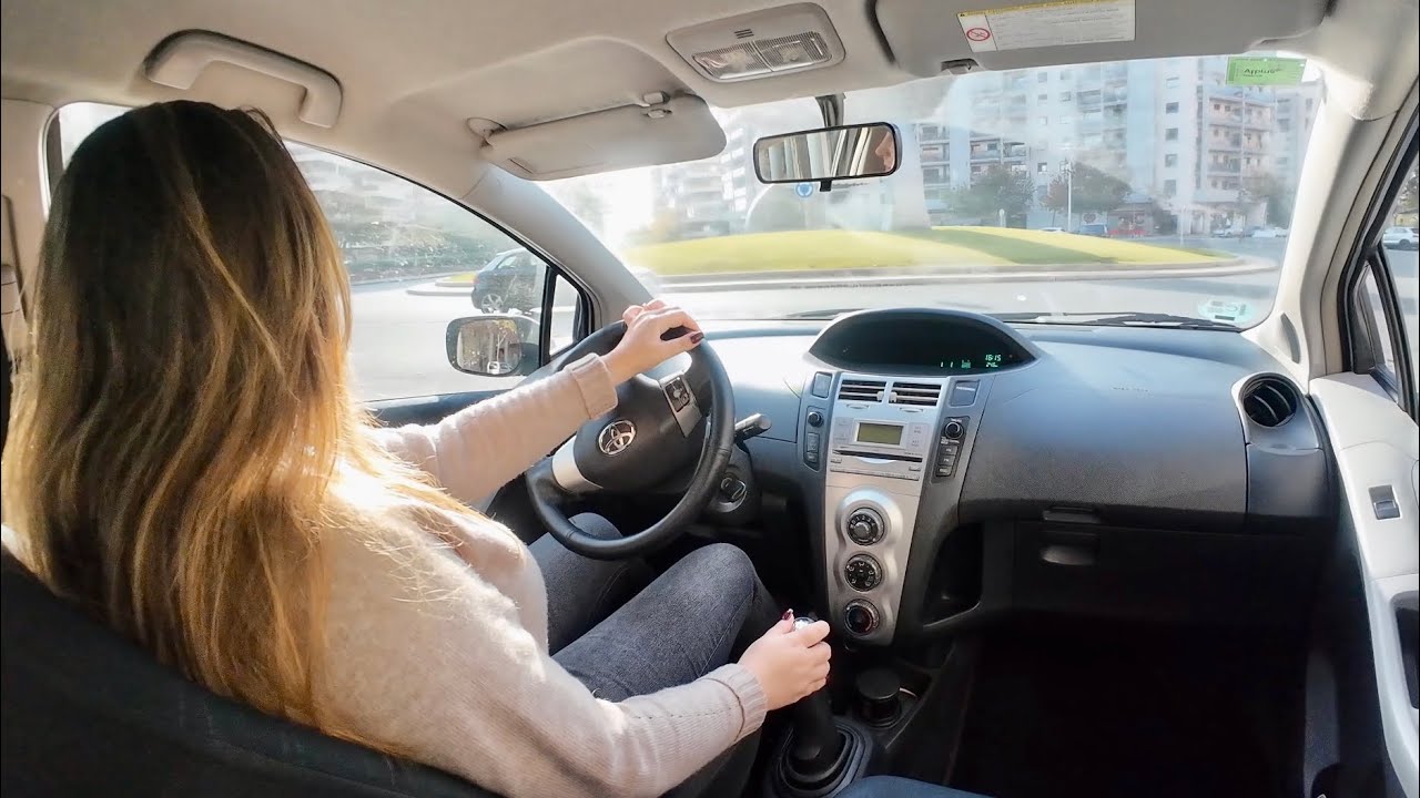 Woman drive manual car ASMR 🛞 Long and relaxing drive toyota🚘🛣️ - YouTube