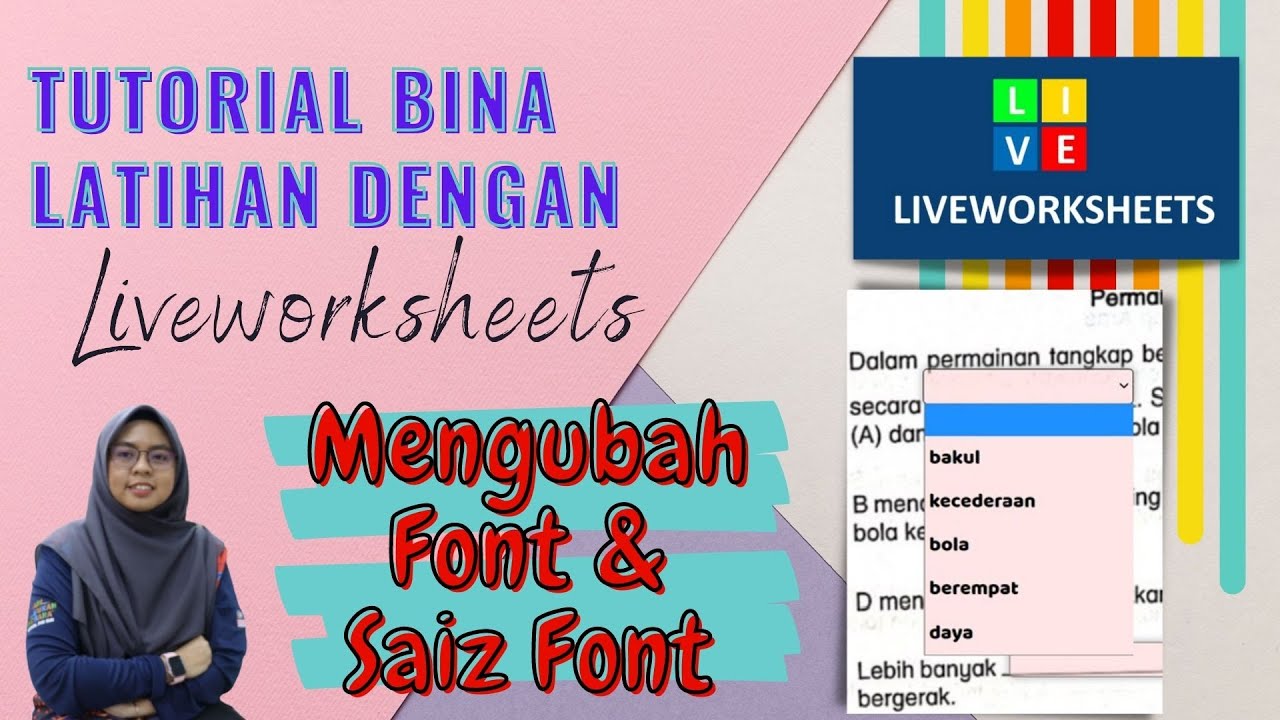 Tutorial Mengubah Font dan Saiz Font dalam Liveworksheets - YouTube