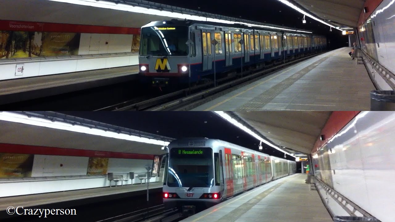 RET Metro Type T & Combi Type S op Voorschoterlaan Rotterdam! - YouTube