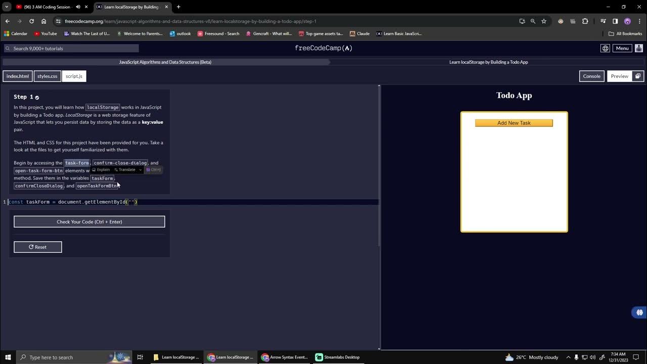 Learn localStorage by Building a Todo App 1 - YouTube