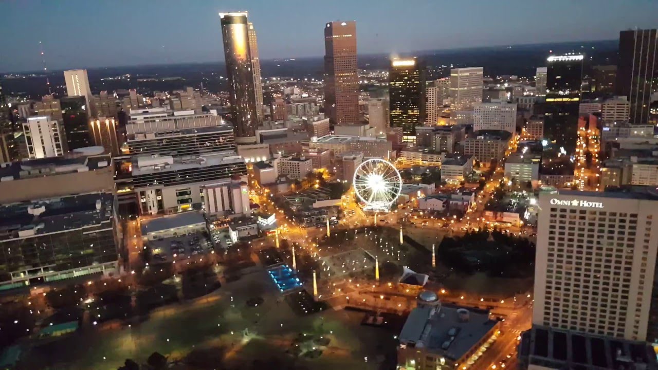 Flying over Downtown Atlanta - YouTube