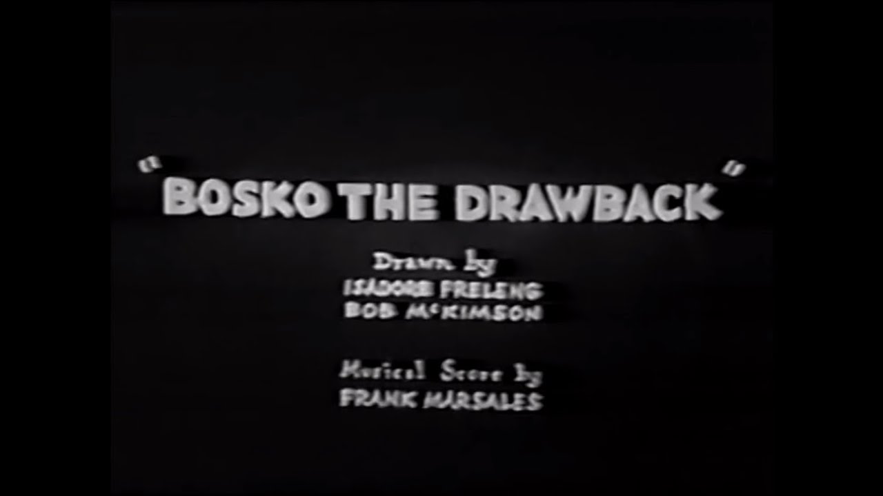 Looney Tunes: Bosko The DrawBack (1932) Intro And Outro - YouTube
