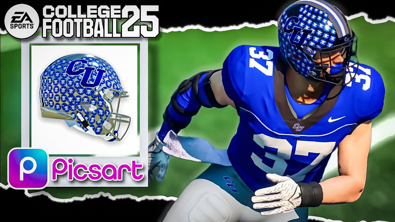 HOW TO CREATE CUSTOMIZE HELMET STICKERS ON COLLEGE FOOTBALL 25 !! (FOR ...
