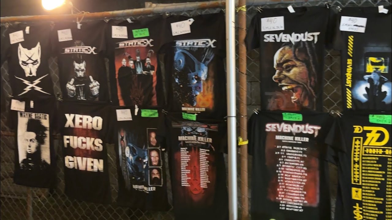 Static-X/Sevendust/Dope MERCH BOOTH Machine Killer Tour 2024 - YouTube