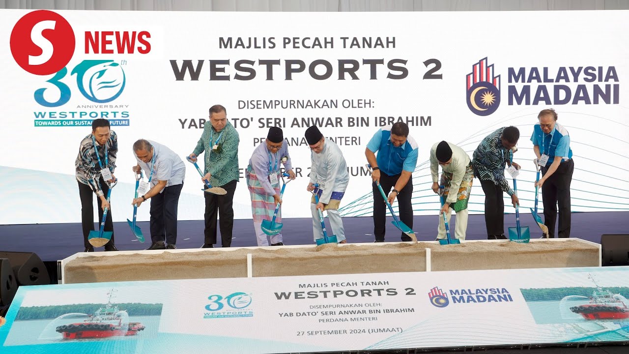 Westports commences container terminal expansion - YouTube