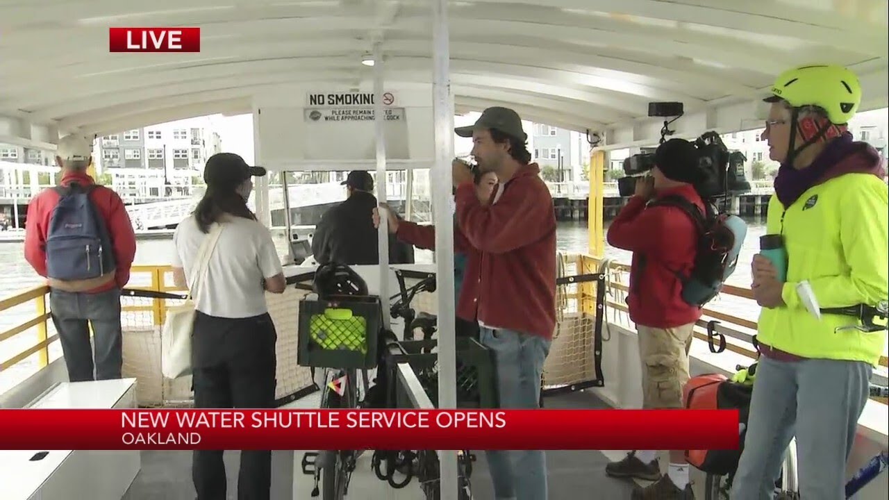 Oakland-Alameda free water shuttle opens - YouTube