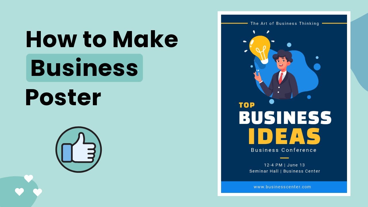 How to Make a Business Poster: Step-by-step Guide - YouTube