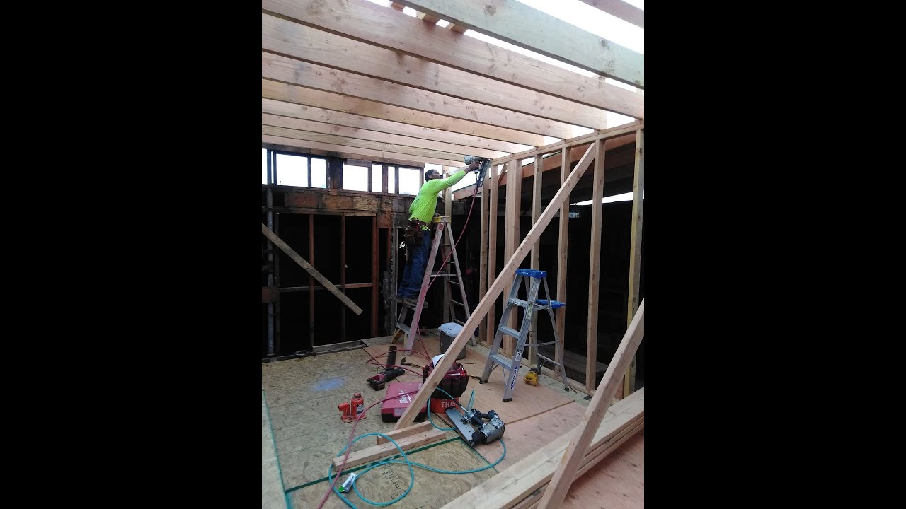 Explanation of basic wall framing wood members - YouTube