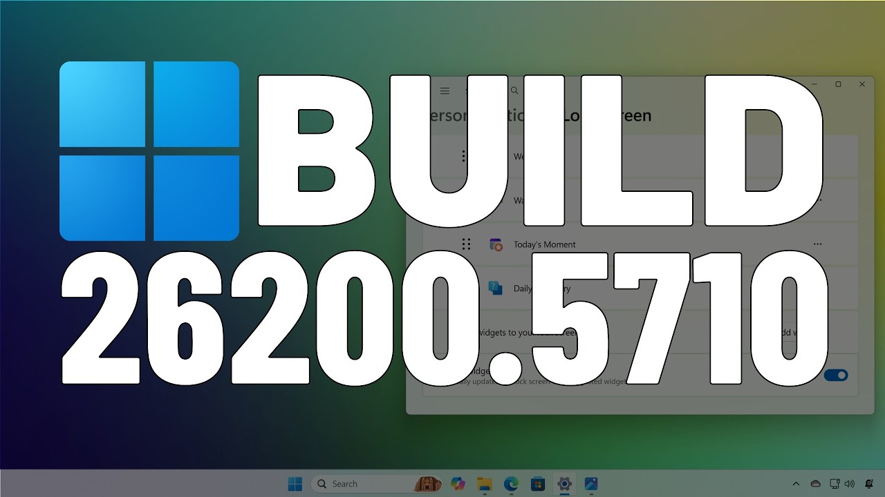 Windows 11 25H2 Build 26200.5710: NEW Discover Widgets, Recent Activity ...
