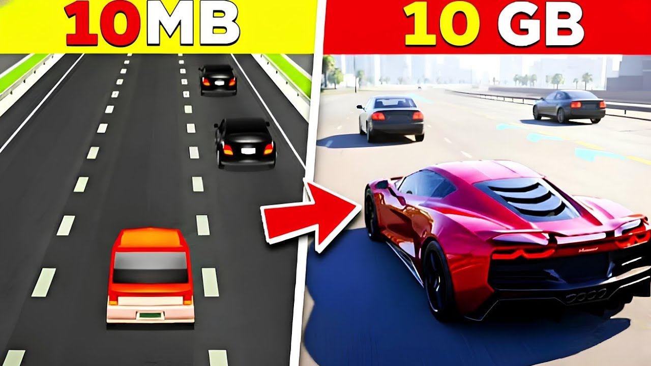I Played 10MB to 10GB Car Racing Game From Playstore! - YouTube