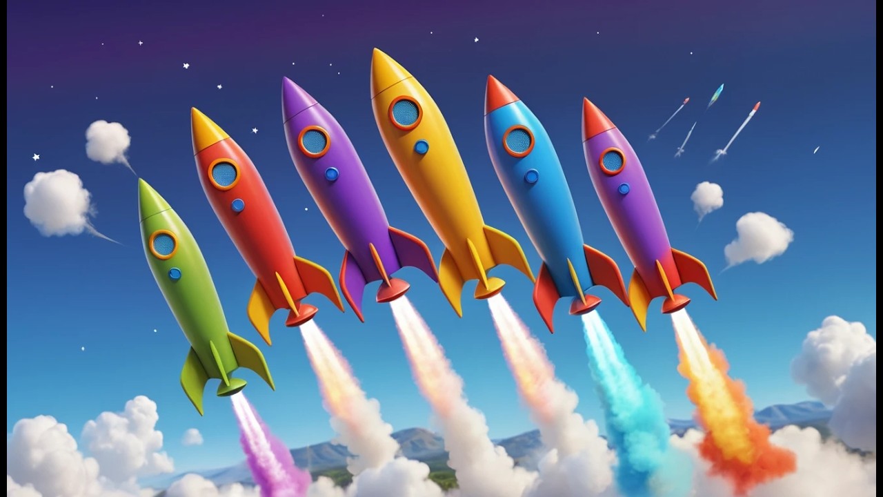 Six Little Toy Rockets Whoosh Whoosh Whoosh | Space Counting & Science ...