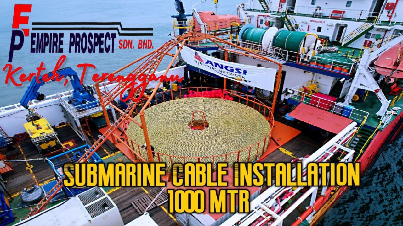 Submarine Cable Installation 1000mtr (Malaysia) - YouTube