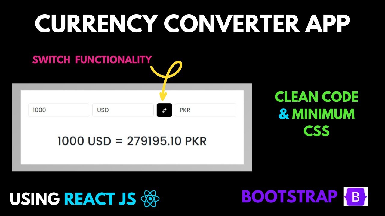 Currency Converter App in React JS | Great Project for Beginners 💯 - YouTube