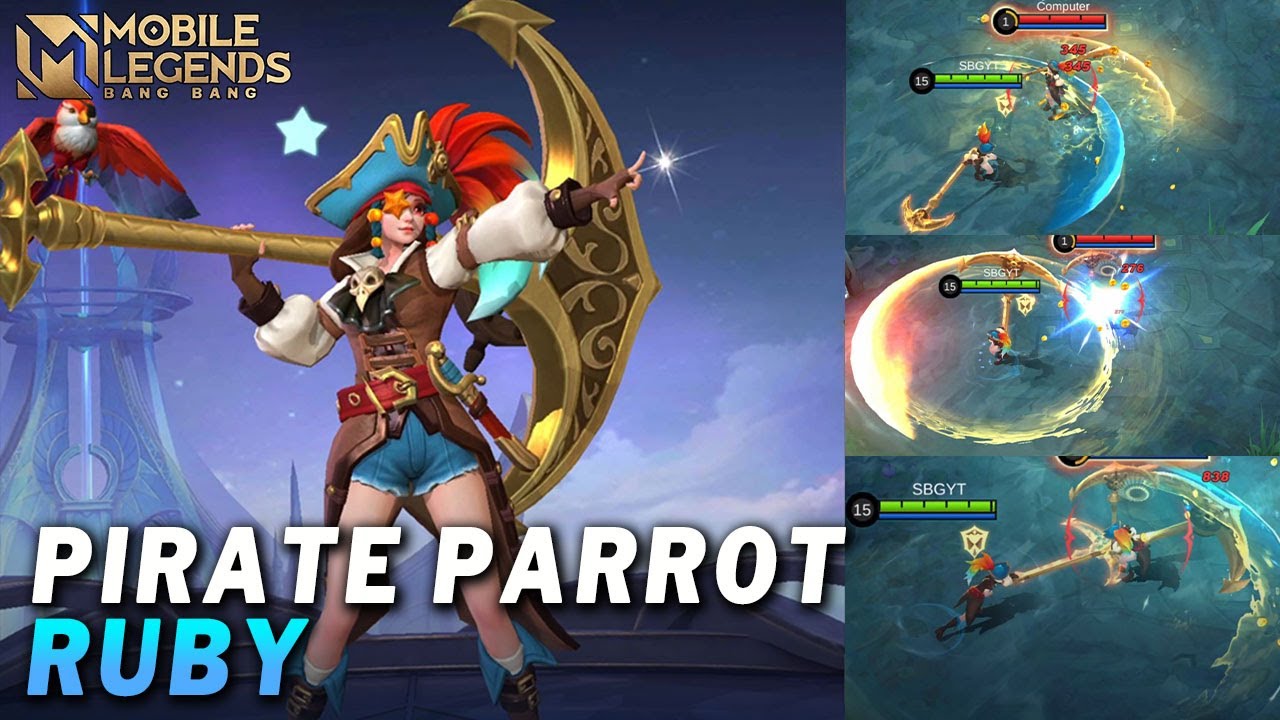 Pirate Parrot Ruby ( Starlight Skin Spotlight ) Mobile Legends - YouTube