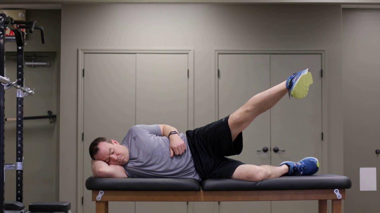 Straight leg raise-TFL hip abduction - YouTube