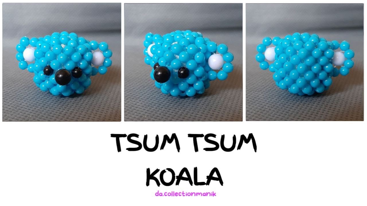 Tsum Koala Beads Tutorial // BEADS ANIMALS // How To Make Beaded Keychain Tsum Tsum Koala - YouTube