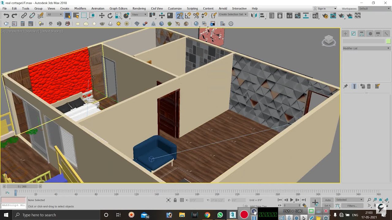How to apply vray 3ds max material , different materials in same wall ...