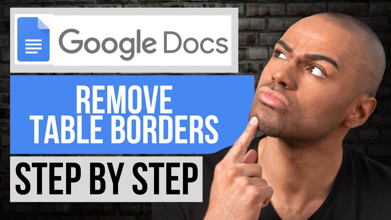 How to Remove Table Borders on Google Docs | Step by Step Google Docs Tutorial - YouTube