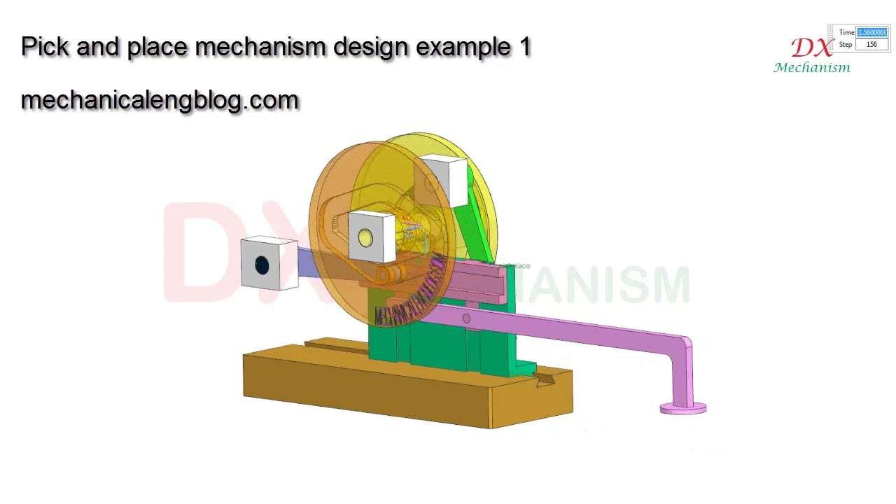 pick and place mechanism design example 1 - YouTube